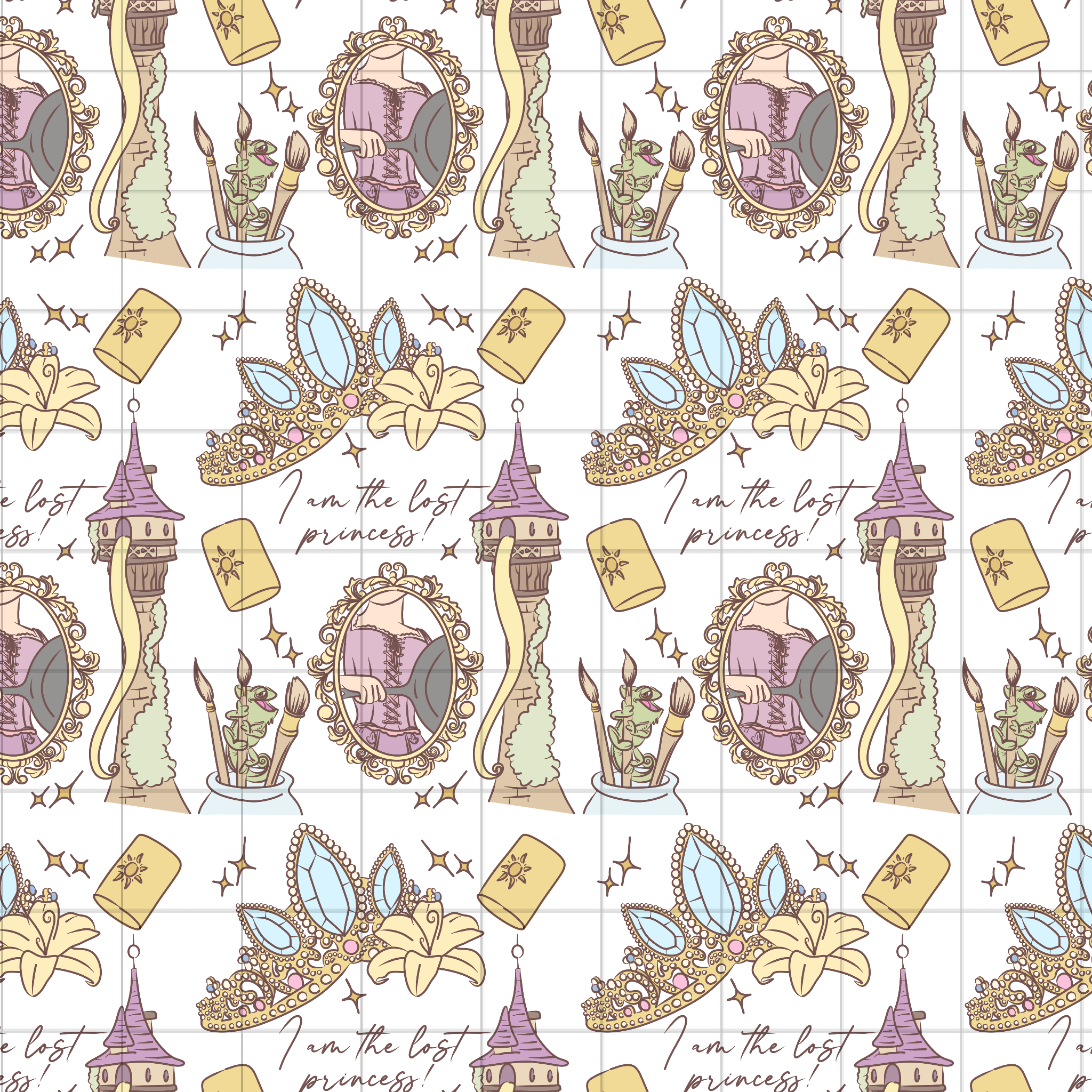 I am the lost princess Transparent Seamless Pattern – Lynsey Lu Designs